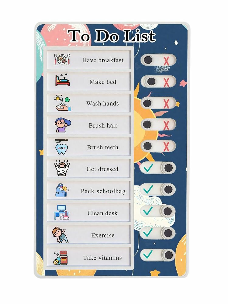 Планер чек-лист, трекер привычек, чек-лист дел(воздушный шар)