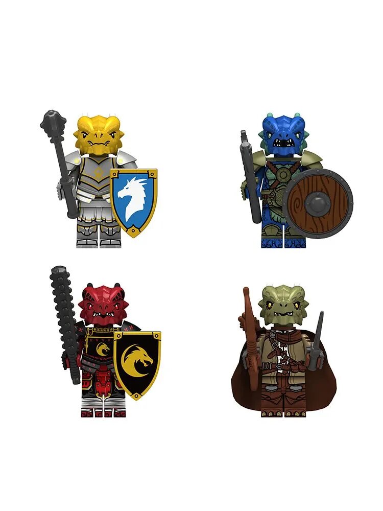 Минифигурка Дракон Рыцарь Minifigures 4 шт / Конструктор Стройка N833-836