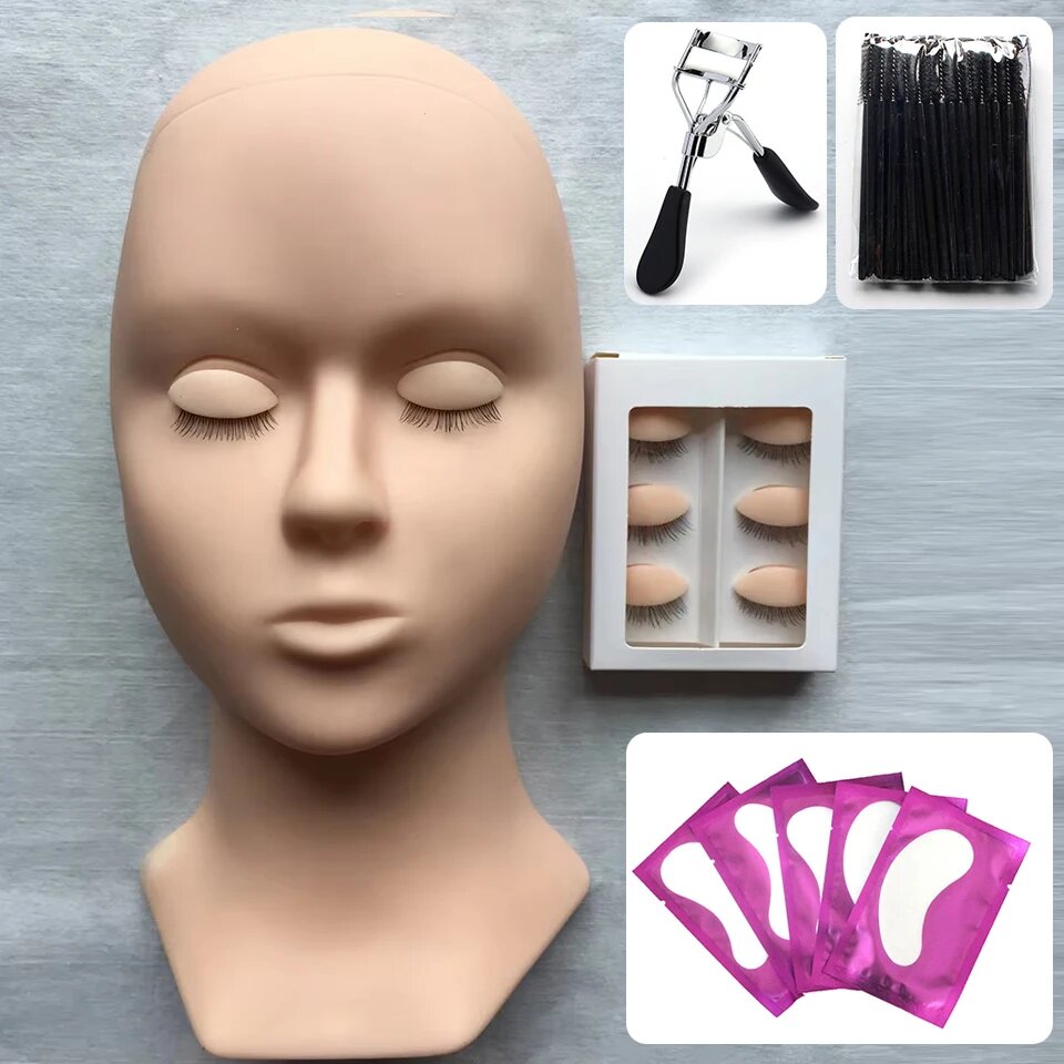 Тренировочный манекен для наращивания ресниц