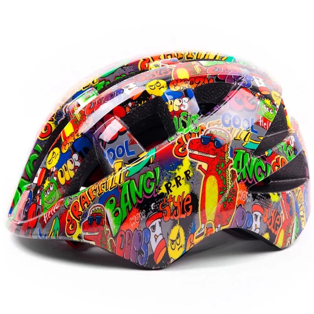 Велошлем детский Vinca Sport VSH-8, IN-MOLD, с регулировкой, S(48-53см), "Граффити"
