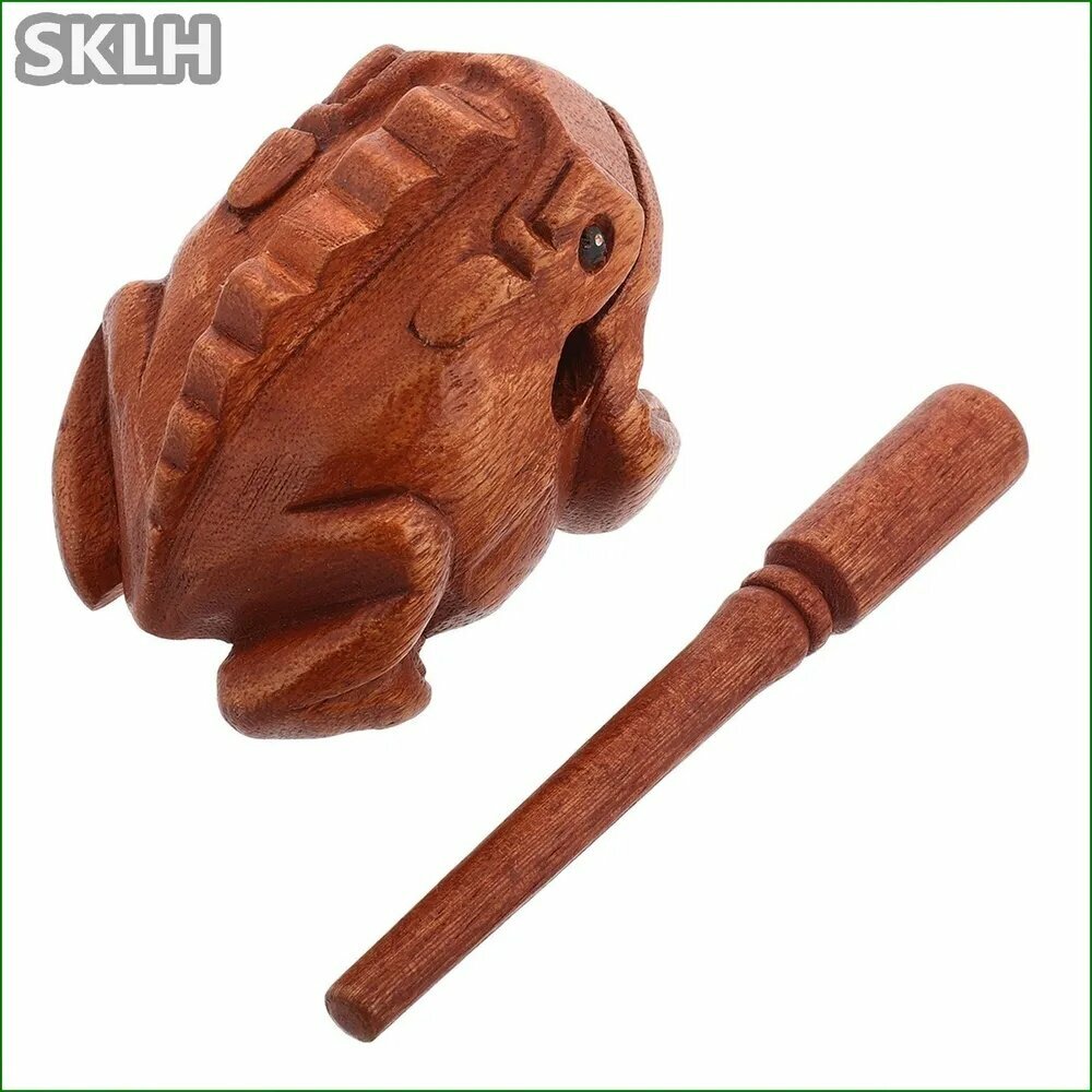 Деревянная Лягушка Гуиро, Перкуссионный Инструмент, Светло-Коричневый, 1 Набор