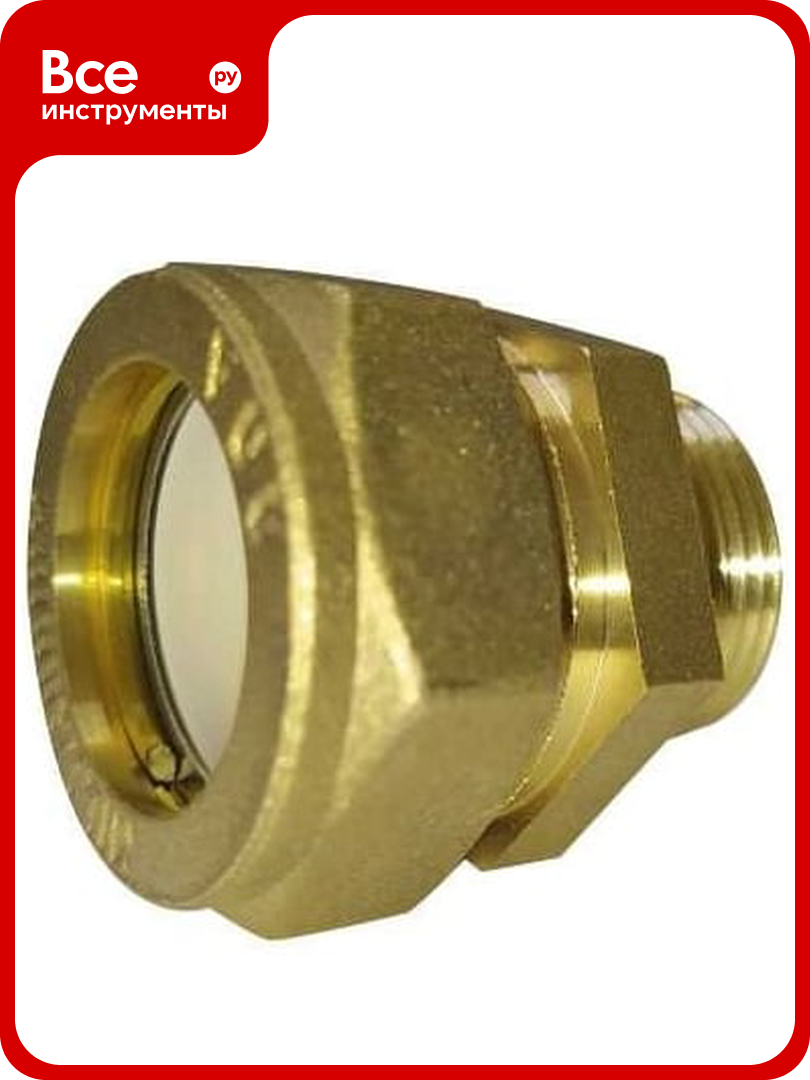 Муфта никель для гофрированной трубы ViEiR 20х1 дюйм наружная резьба штуцер для подключения к фитингам VPM205-N