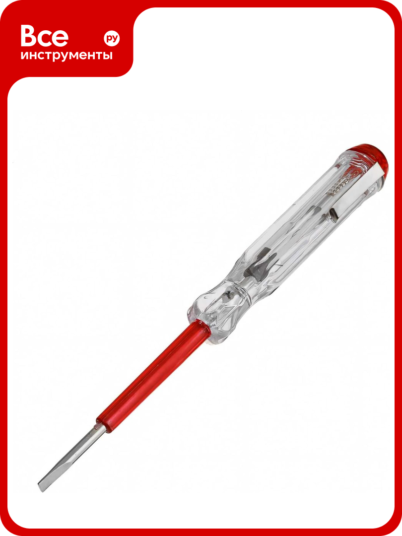 Индикаторная отвертка LOM пластиковая рукоятка, 135 мм 2276015