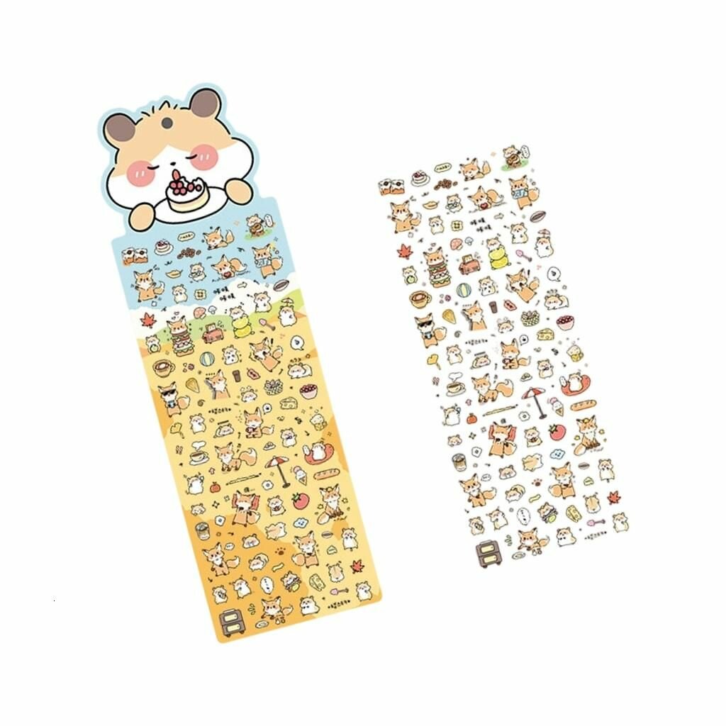 Милые наклейки с животными в виде вырезок, - 1