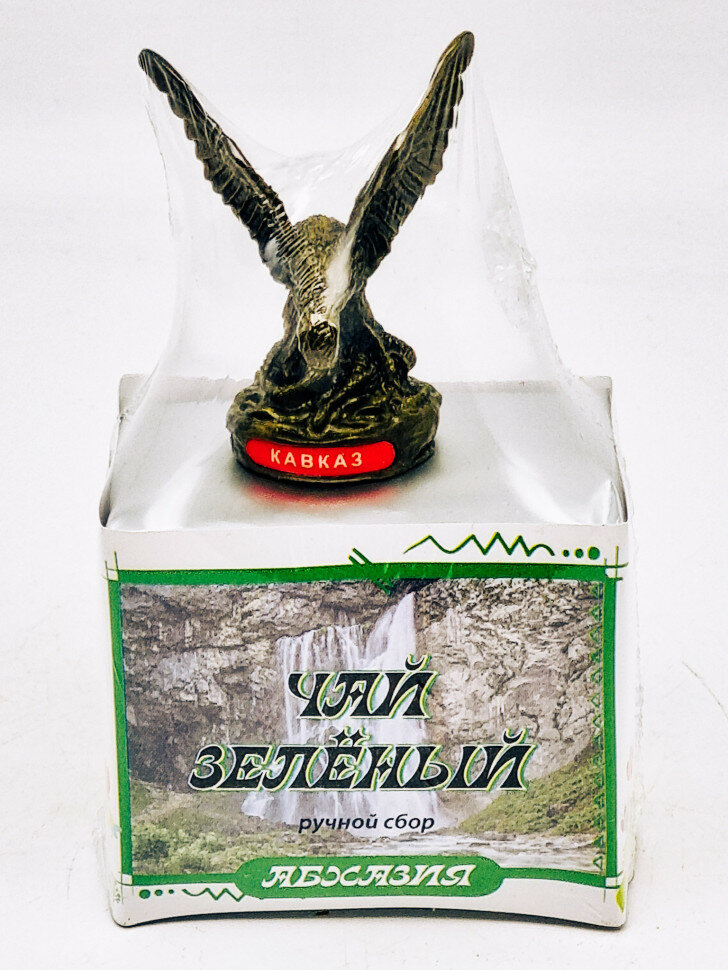 Чай зеленый ручной сбор 40гр Абхазия с сувениром орел средний
