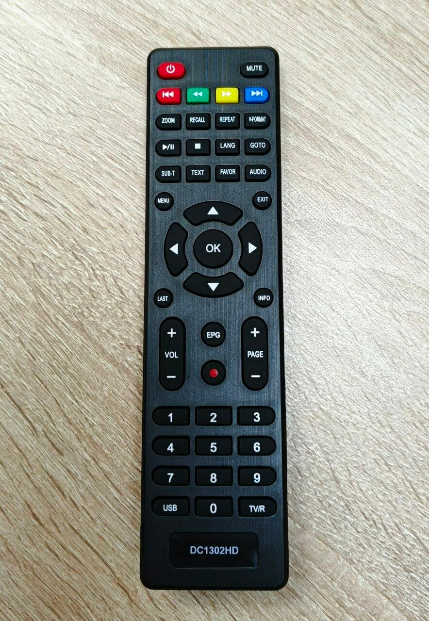 Пульт DC1302HD для цифрового ресивера D-COLOR (DRC-5), черный