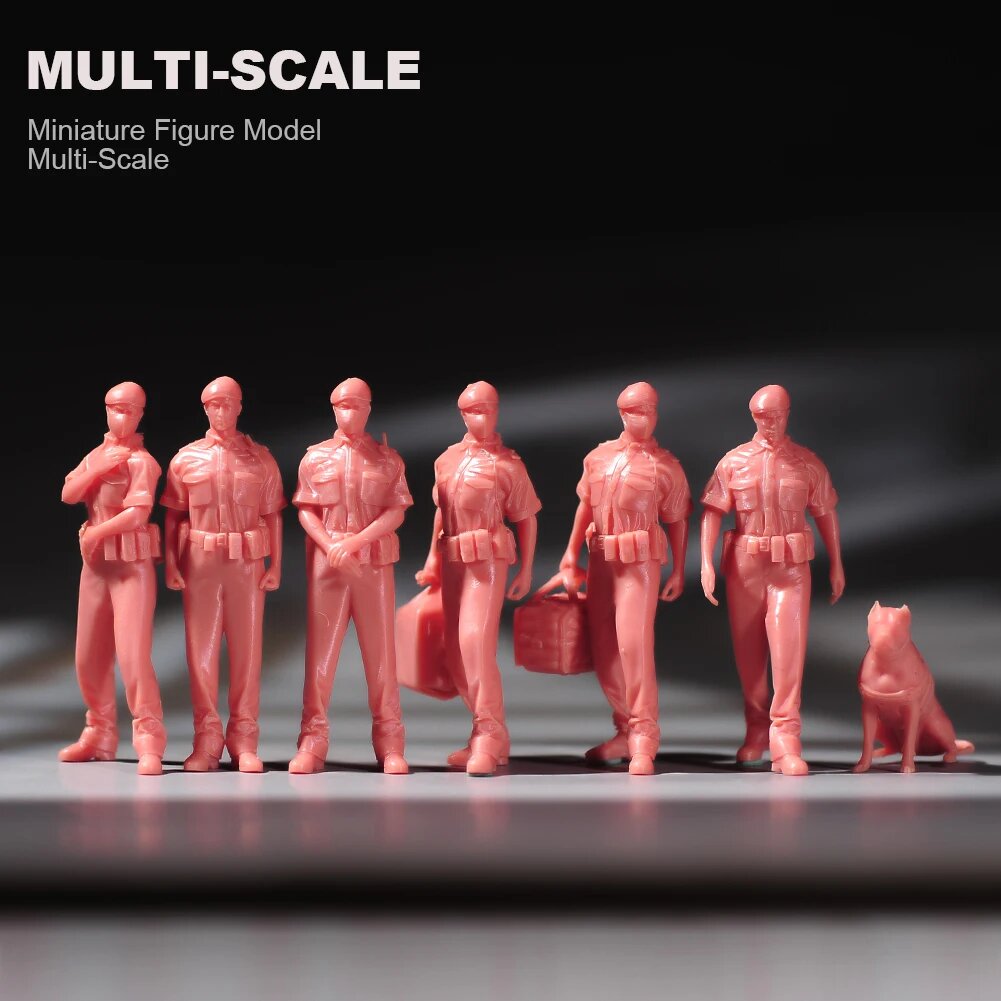 Неокрашенные фигурки полиции Гонконга MAK 1/18 1/24 1/43 1/64 1/87