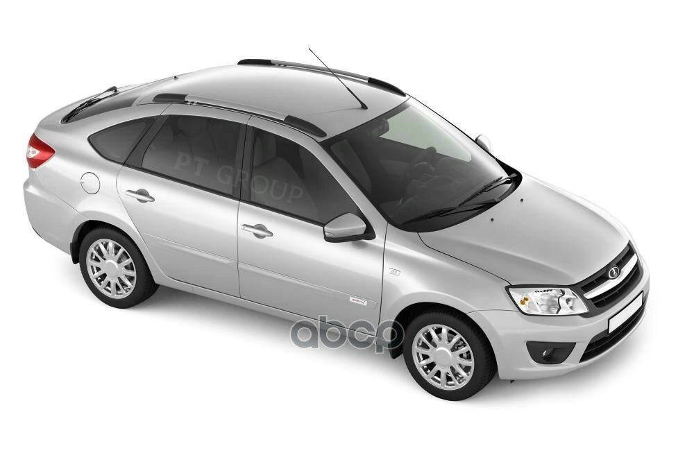 Рейлинги "комфорт" на Lada Granta лифтбек 2014- (расцветка - серебристый муар) PT Group арт. 01910601