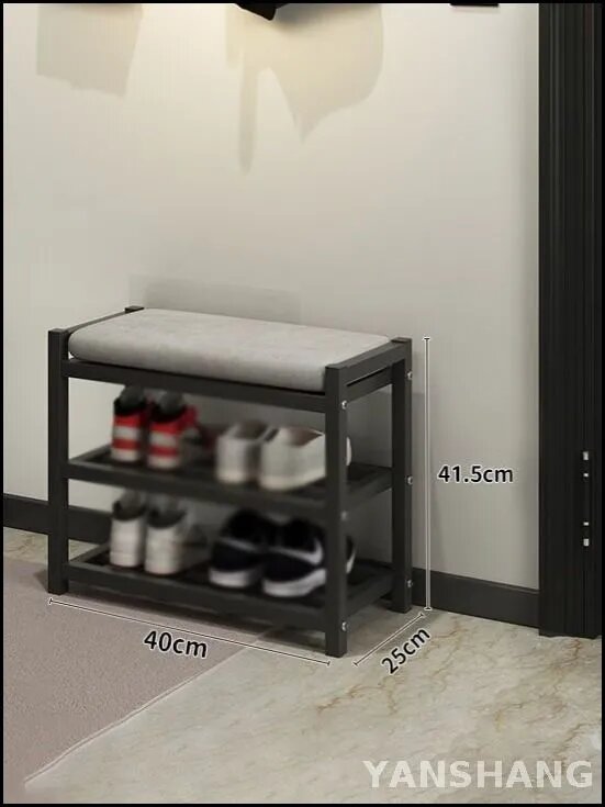 Этажерка для обуви, Металлический сплав, 40х25х41.5 см