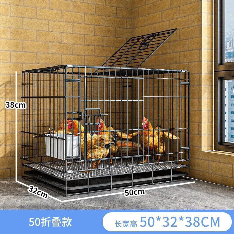 Черный курятник 50x34x42 см для 1 курицы - включает поддон для навоза, подставку, кормушку, поилку, люк