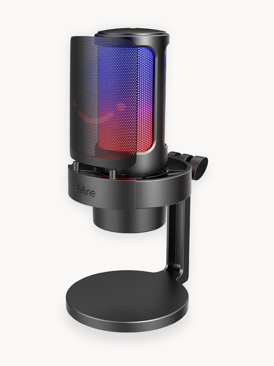 Конденсаторный USB-микрофон Fifine AmpliGame A8 с RGB-подсветкой, Black