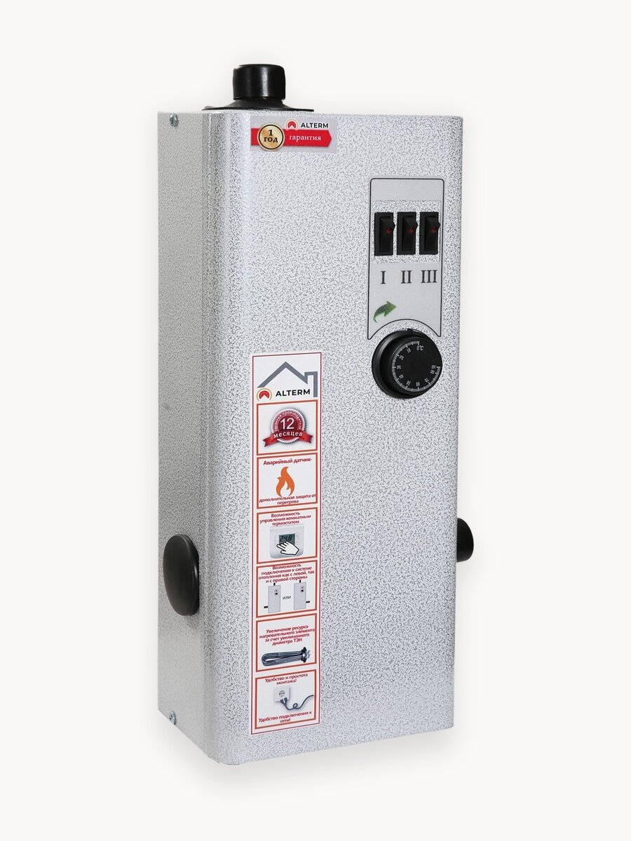 ALTERM Котел электрический для отопления ЭВН 4.5 кВт 220/380 В, электрокотел (Алтерм)