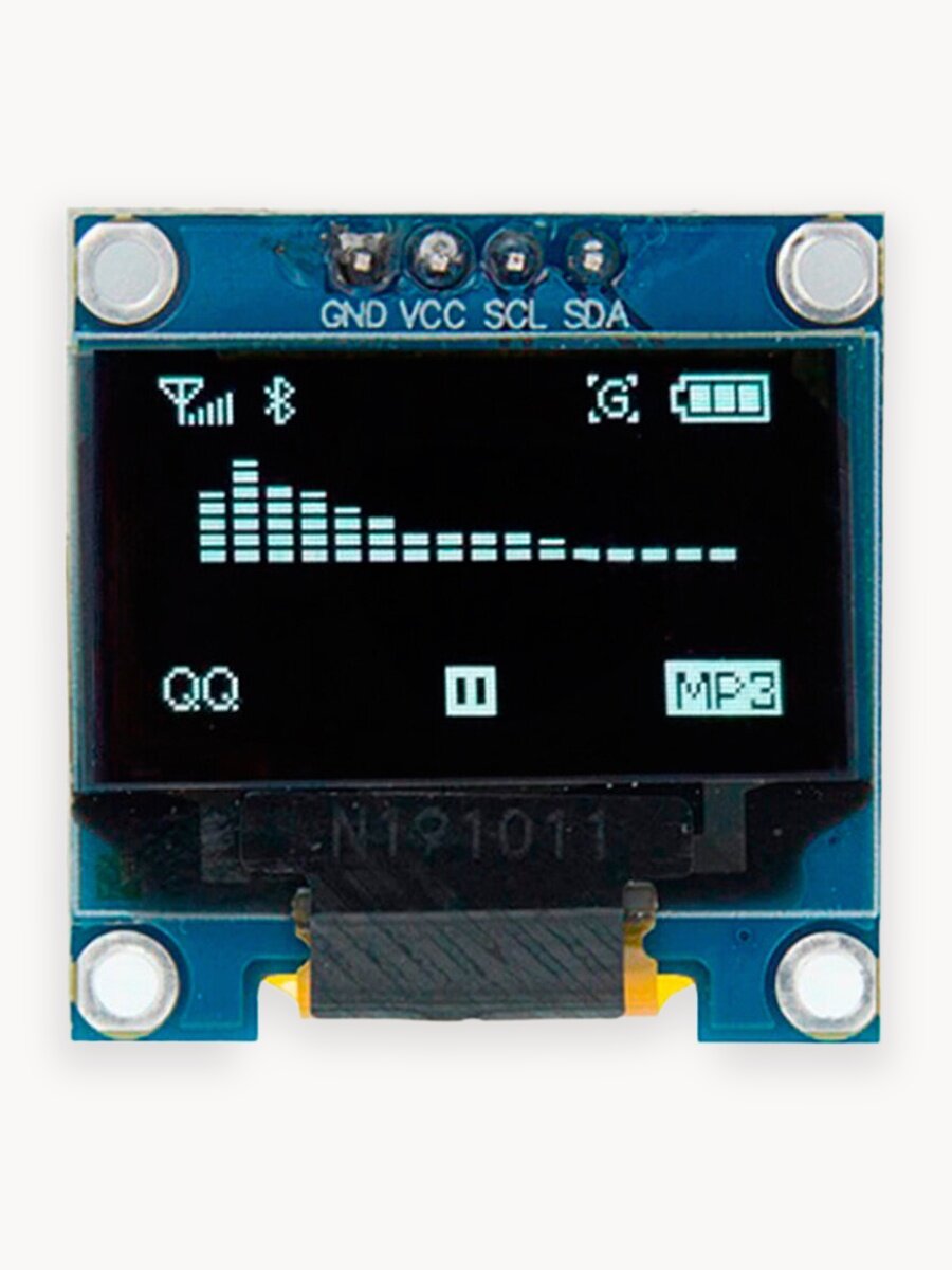 OLED дисплей 0.96 128x64, I2C IIC, белый