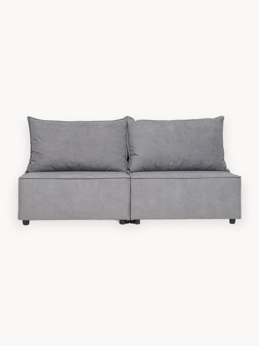 Диван CITYHD Ницца, раскладной, съемный чехол, обивка велюр, 2 спальных места серый