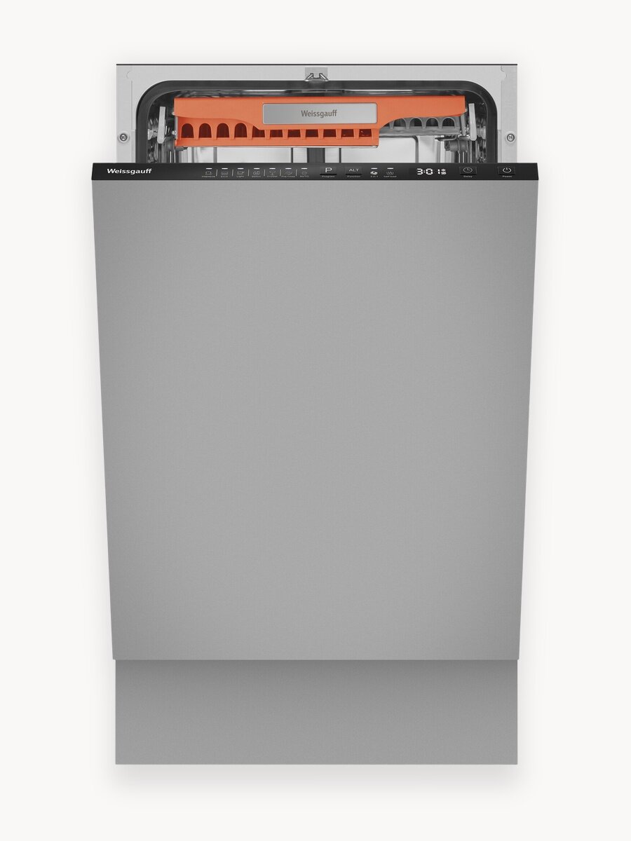 Встраиваемая посудомоечная машина с лучом на полу Weissgauff BDW 4537, до 11 комплектов, 7 программ