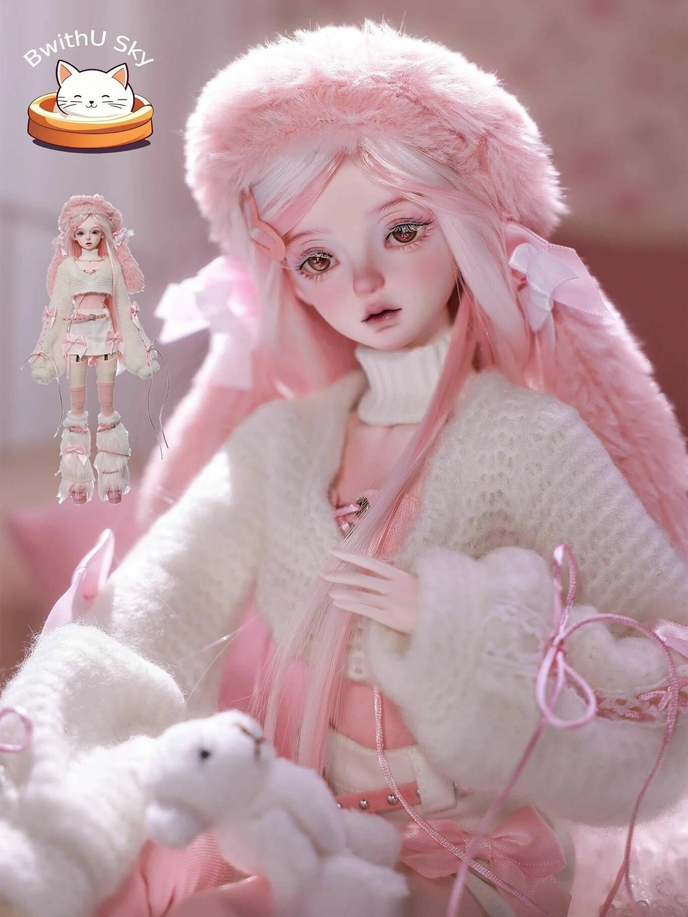 BwithU Celia Bjd 1/4 Костюм Романтическая кукла в розовом стиле Sweet Honey Girl Ball Шарнирная Кукла