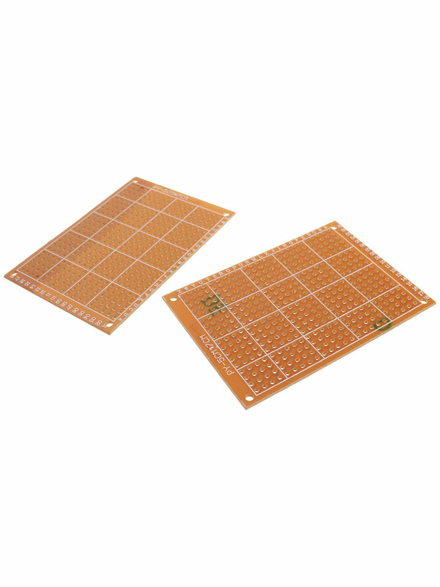 Макетная плата 50*70мм PCB G39 2.54мм (упаковка 2шт) односторонняя
