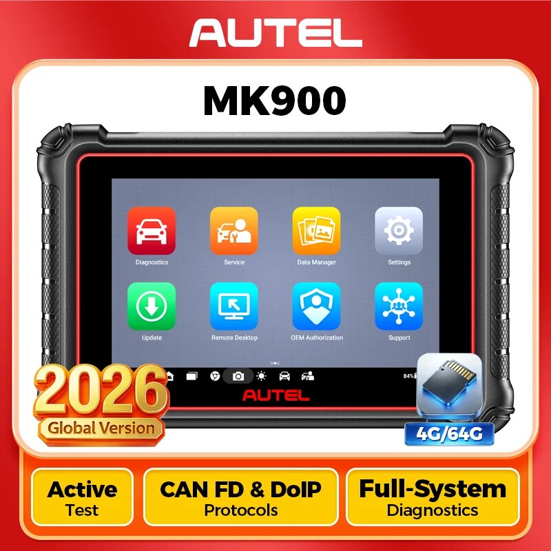 Сканер Autel MaxiCOM MK900 MX900 двухнаправленный диагностический инструмент вроде MK900BT Pro CAN-FD&DOIP автомобильный диагностический сканер FCA