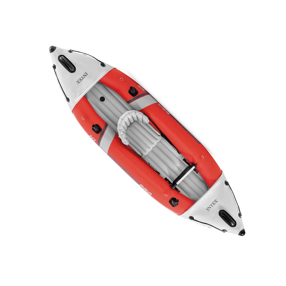 Надувная байдарка INTEX 68303, Excursion Pro 305х91х46см белый/красный