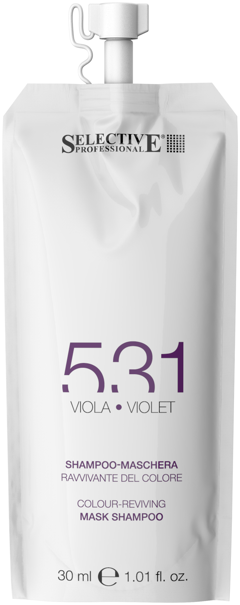 Selective 531 Color-Reviving Mask Shampoo VIOLET Фиолетовый шампунь-маска для возобновления цвета волос 30мл