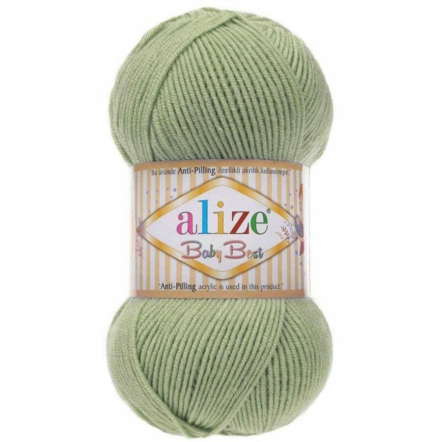 Пряжа Alize BABY BEST 138 оливковый (5 мотков)