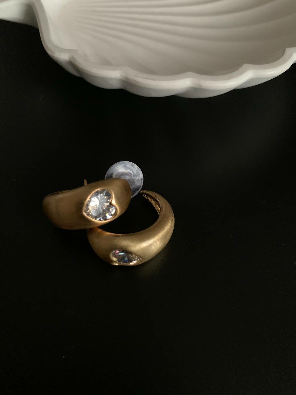 Серьги, кристалл, искусственный камень