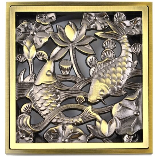 Решетка Bronze DE Luxe для душевого трапа 21980, бронза