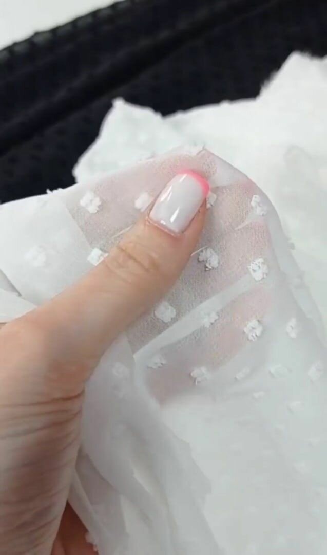 Ткань шифон унагри 2 м белый