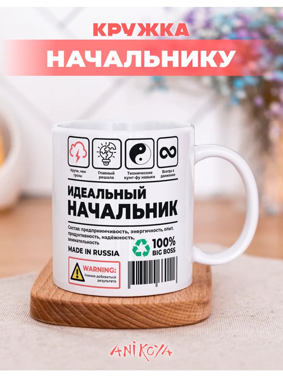 Подарочная Кружка мем с приколом начальнику
