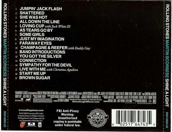 Диск Rolling Stones: Shine a Light - O.S.T. (1 CD) — фото 1