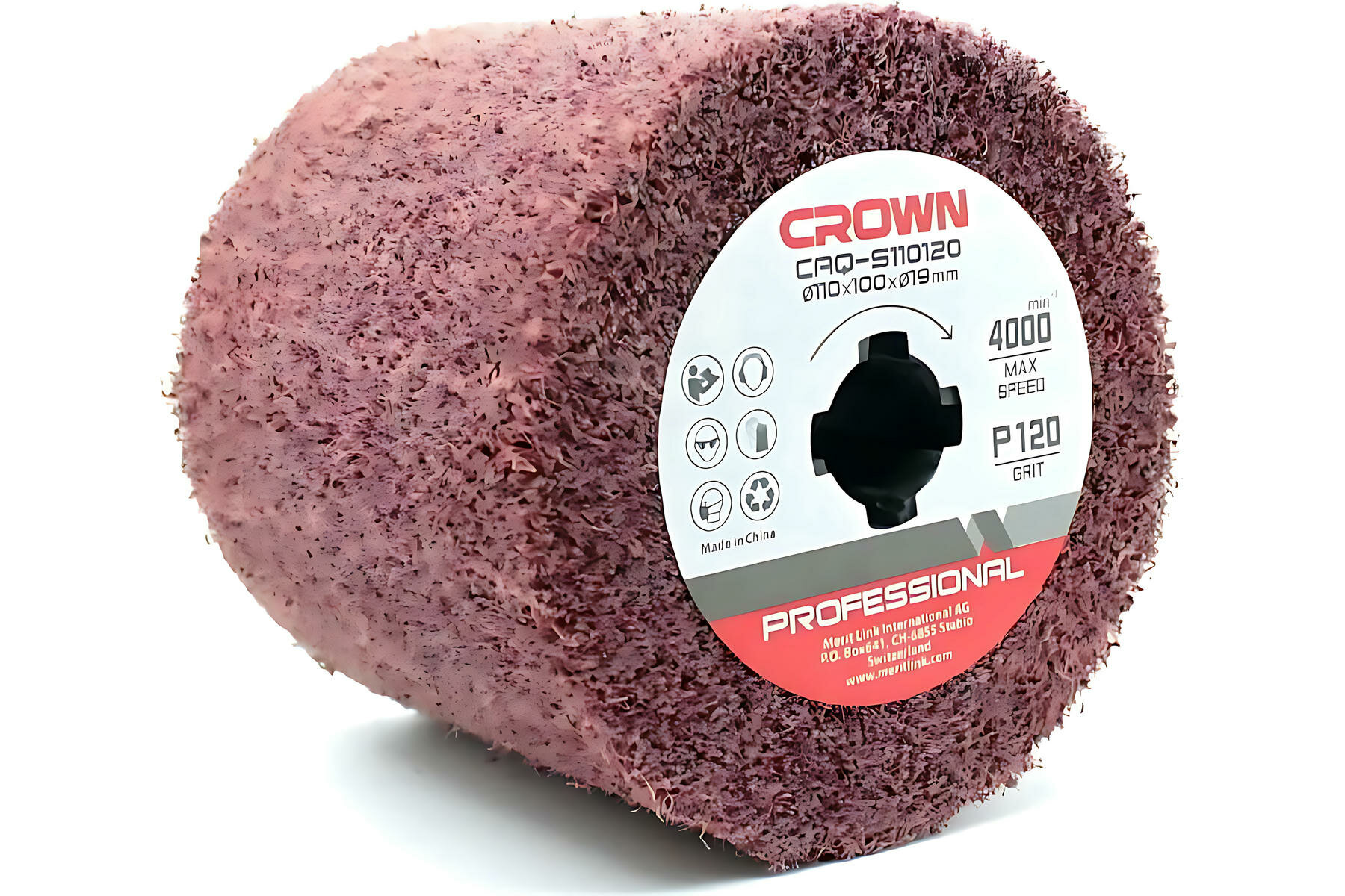 Щетка абразивная CROWN CAQ-S110120