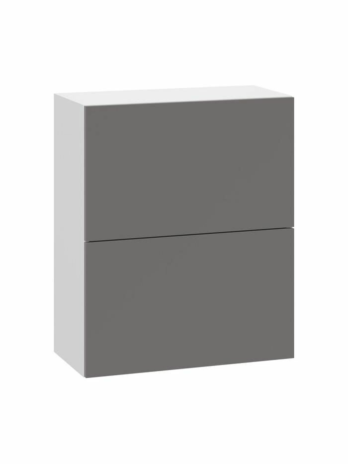 Кухонный модуль навесной, барный шкаф Тандем, 60х29.6х72 см, Белый / Грей