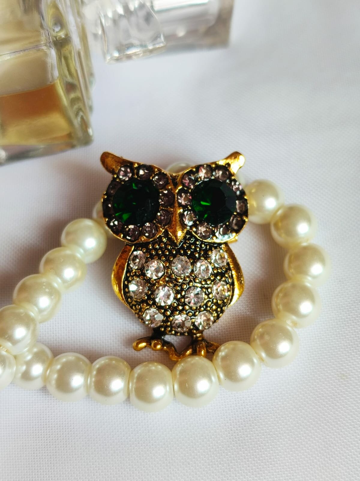 Брошь, стекло, стразы