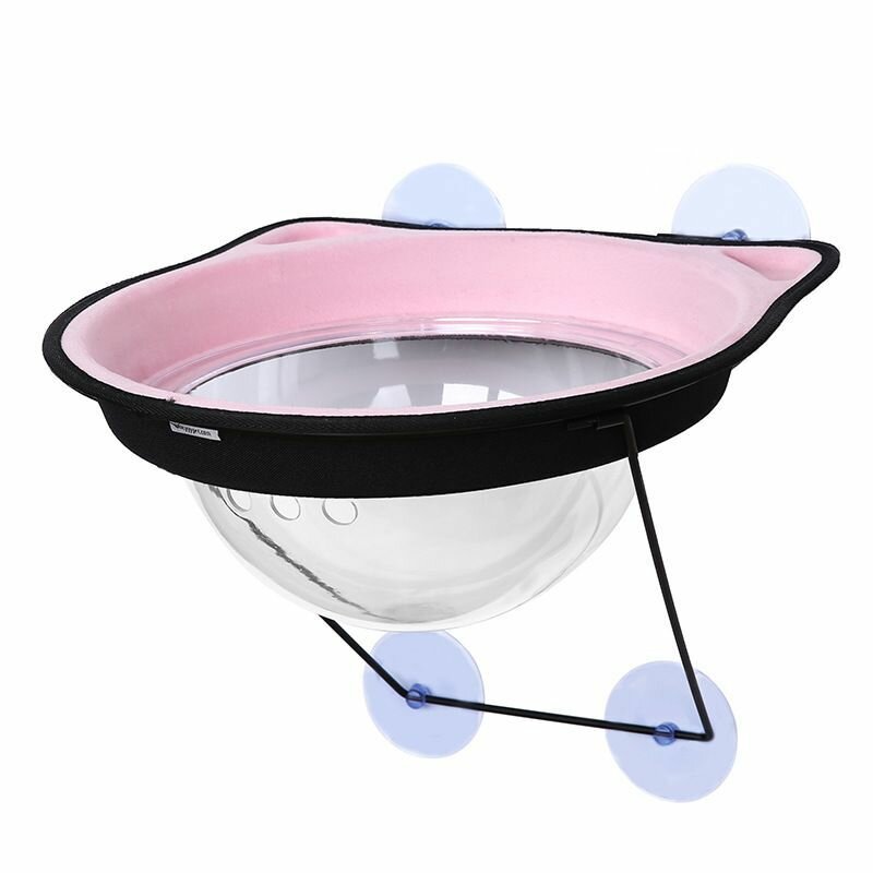 Лежанка для кошек, гамак на окно для животных до 30 кг, лежак для кота на крепких присосках, гамак для кошек, розовый