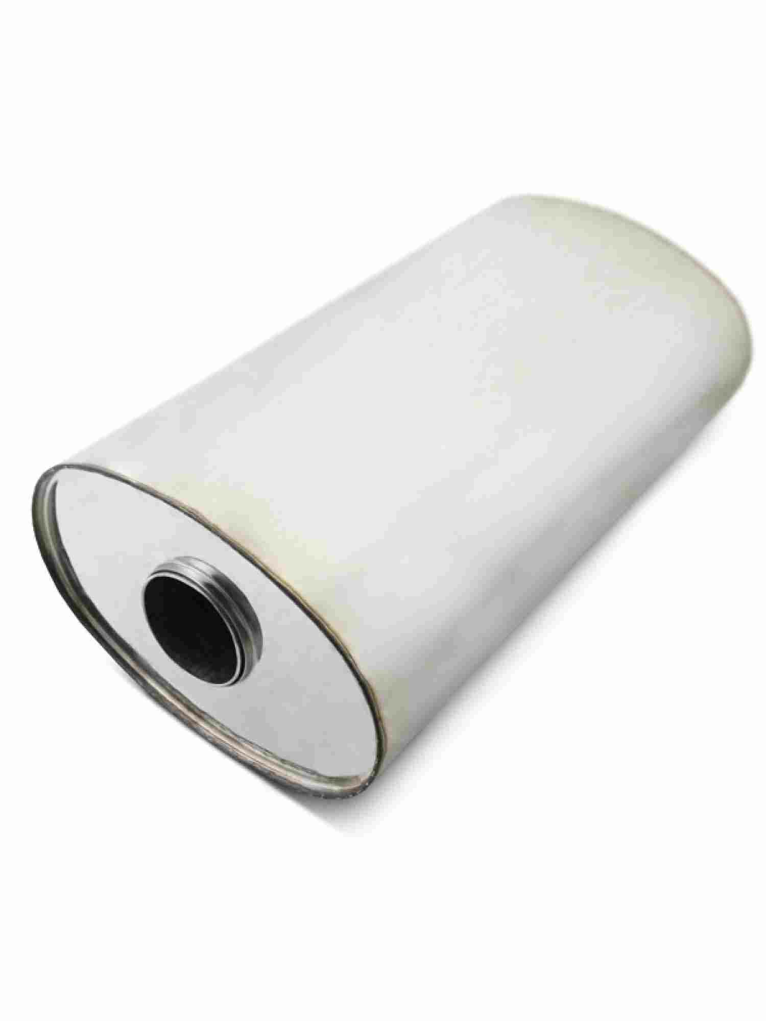 Глушитель «belais» тихий, вход Ø63 мм - выход Ø63 мм, овал 145*220 мм, длина 450 мм (нержавеющая сталь) belais #18646