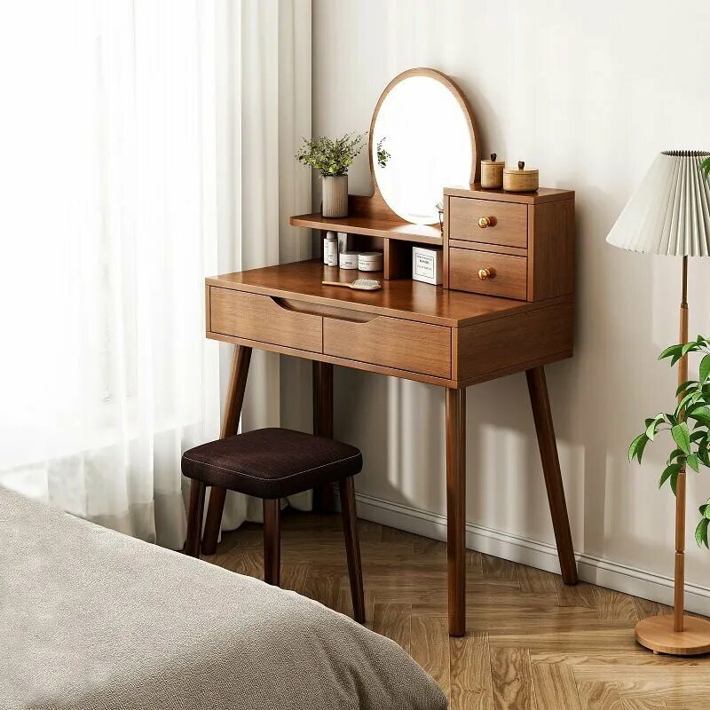 Туалетный столик "Natural Elegance", двойной, 80 см x 40 см x 130 см, ящик, зеркало