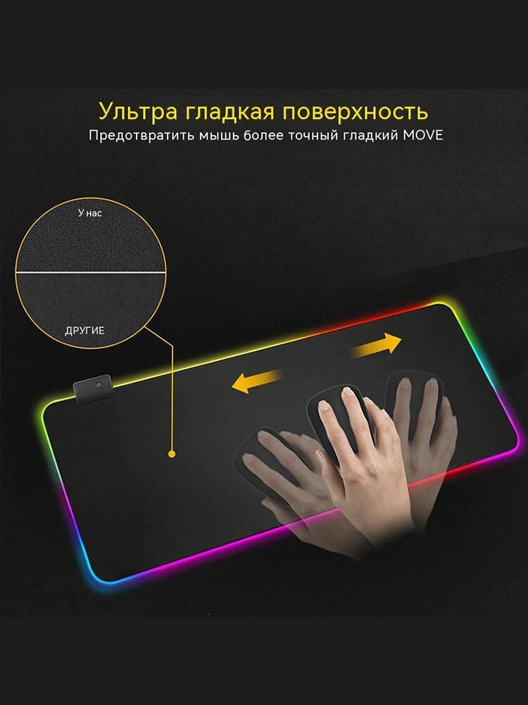 Razer Игровой коврик для мыши Светящийся коврик для мыши, XXL, кремовый, коричневый