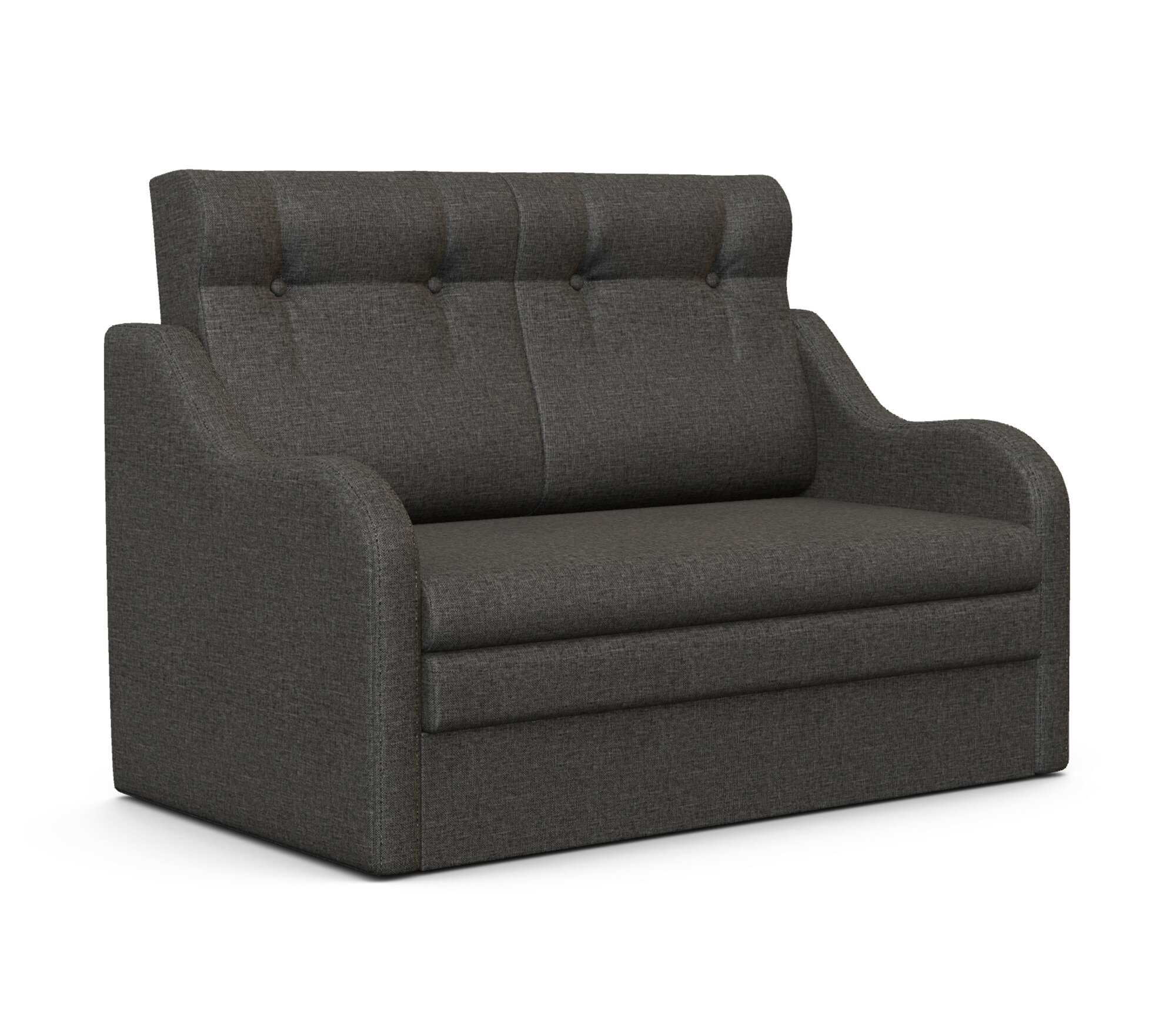 Диван-кровать Классика 2В, прямой, серая рогожка, 140х83х101 см