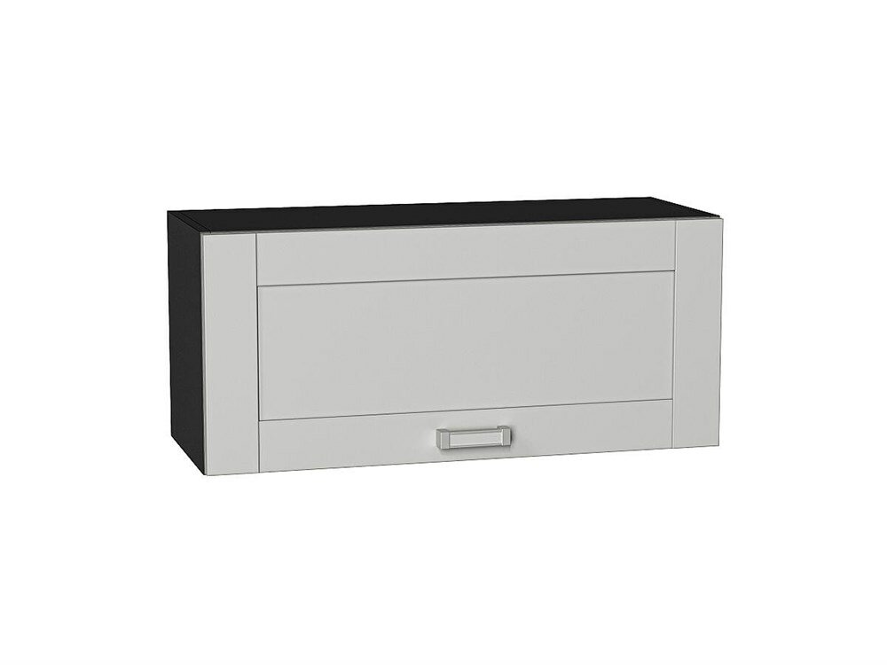 VVT Шкаф верхний горизонтальный Лофт Graphite, Grey Silk, 360, 800 В*Ш*Г 358*800*320, фасад МДФ Grey Silk, корпус Graphite Grey Silk