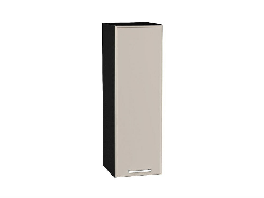 VVT Шкаф верхний с 1-ой дверцей Квадро Graphite, Кашемир, 920, 300 В*Ш*Г 920*300*321, фасад МДФ Кашемир, корпус Graphite Кашемир