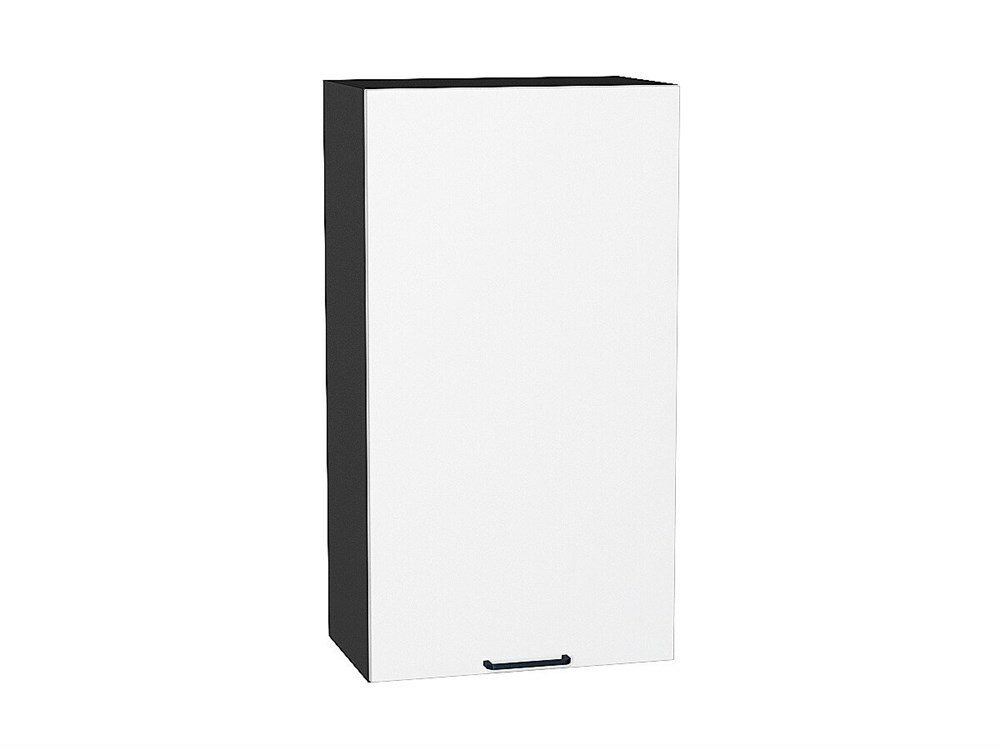VVT Шкаф верхний с 1-ой дверцей Флэт Graphite, White In 2S, 920, 500 В*Ш*Г 920*500*318, фасад ЛДСП White In 2S, корпус Graphite White In 2S