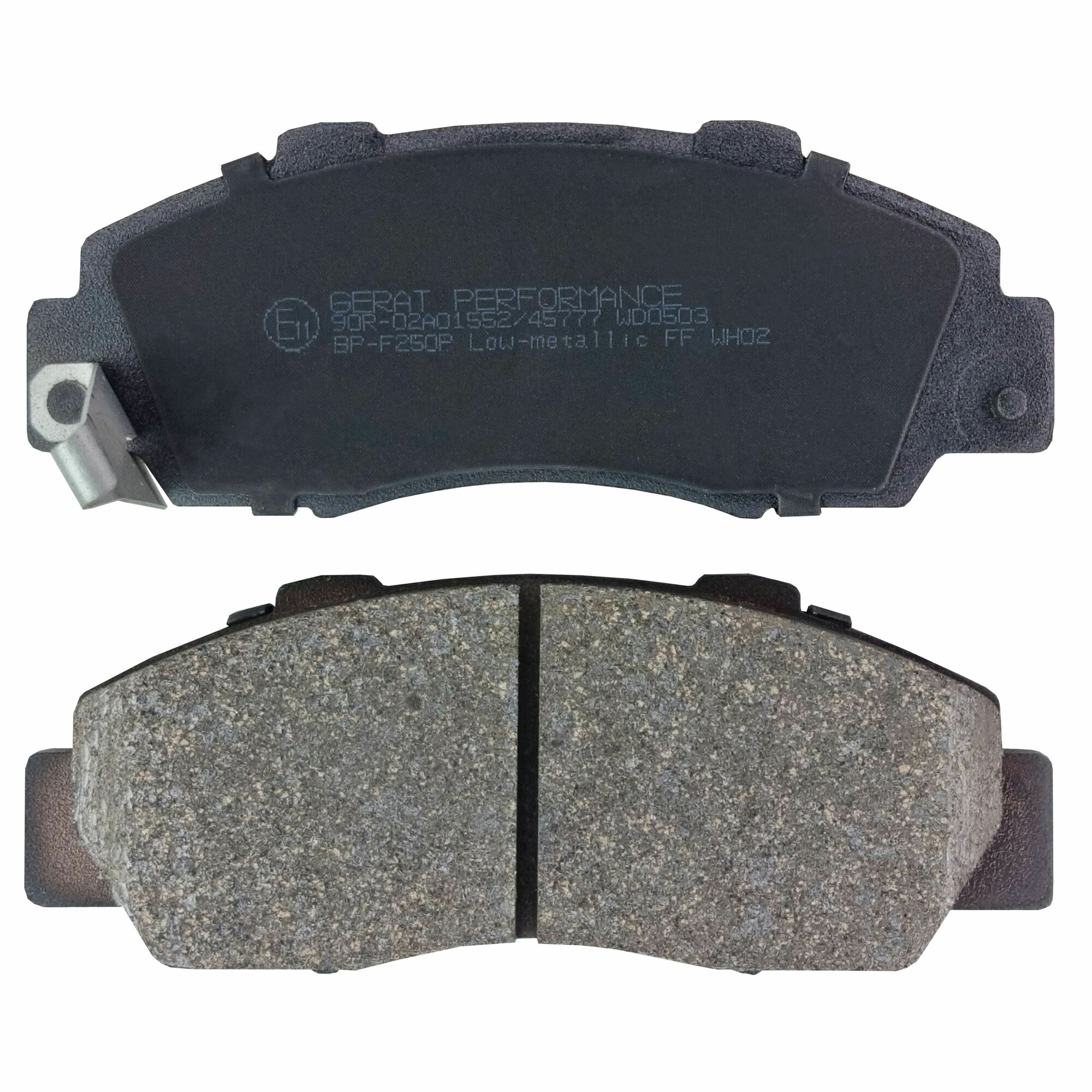 Тормозные колодки Gerat BP-F250P (передние) Low-metallic