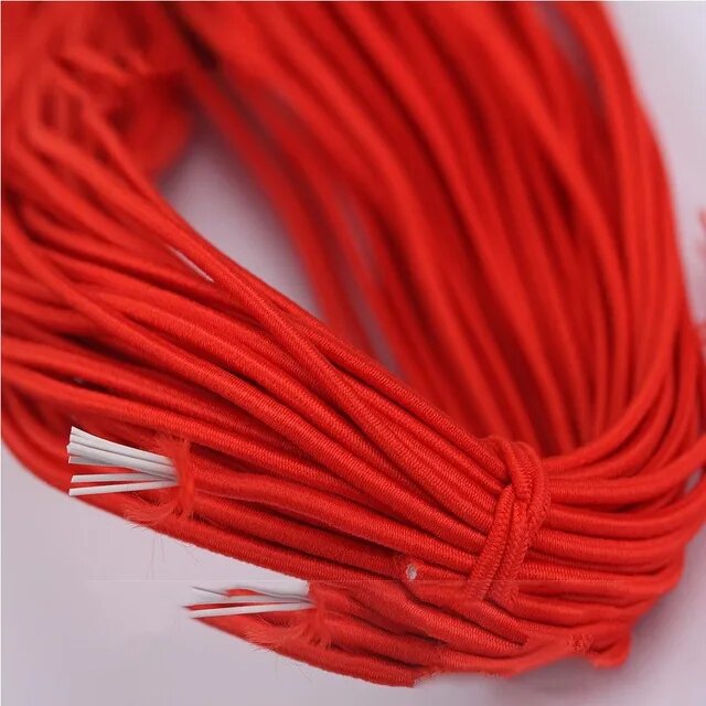 Эластичная лента Nylon 2мм 5 метров 25 цветов Красный, red, 2Y