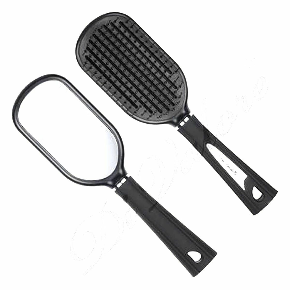 Расческа КНР "Classico", продувная, с зеркалом, черная, 23 см