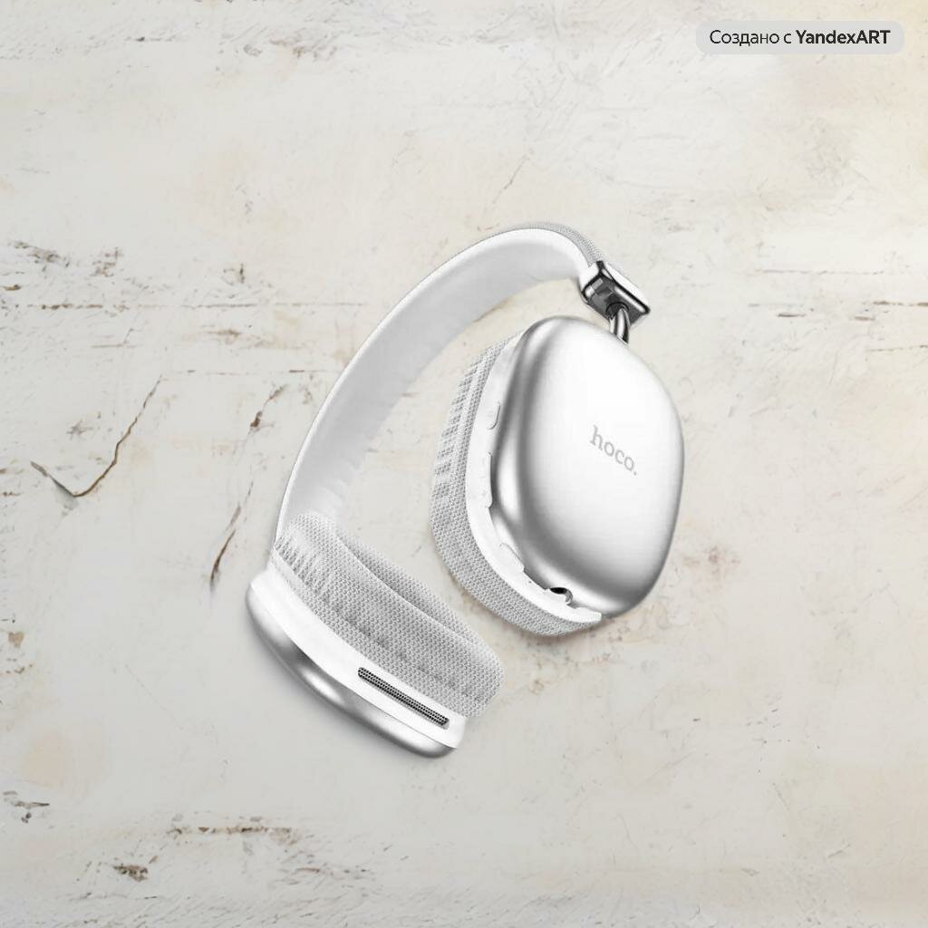 Наушники Hoco W35 Air, беспроводные, шумоподавление, Bluetooth, серебро