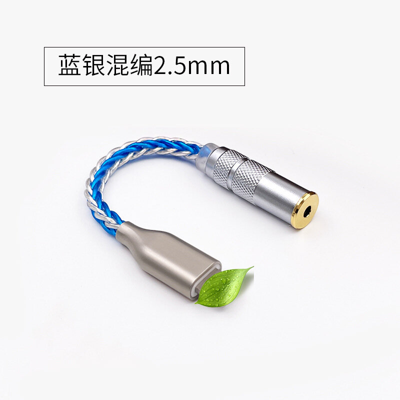 Для Apple Lightning до 3,5 2,5 4,4 мм гарнитура аудио адаптер декодирование наушников Iphone Синий и серебристый