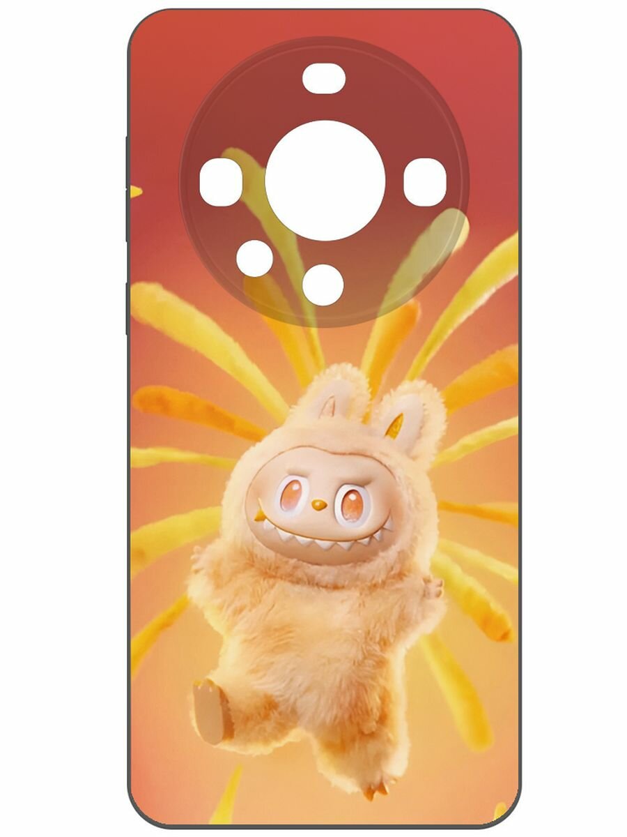 Чехол-накладка Krutoff Soft Case Лабубу Счастье для Huawei Mate 60 черный