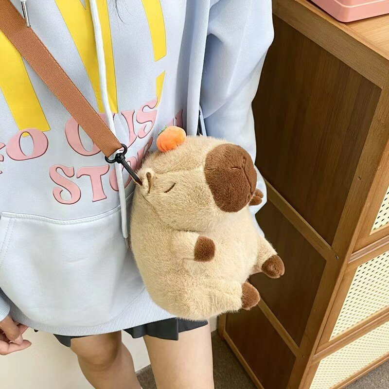 Мягкий рюкзак Сумка Capybara Рюкзак для куклы через плечо