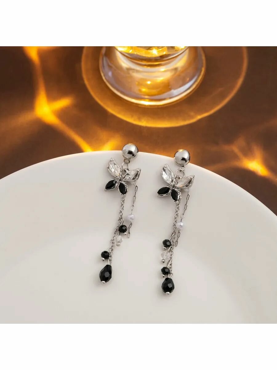 Серьги, искусственный камень