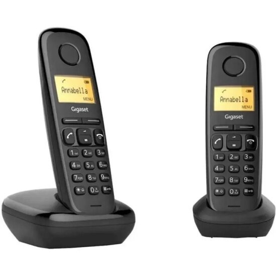 Радиотелефон Gigaset A270 Duo Rus черный (труб. в комп:2шт) АОН